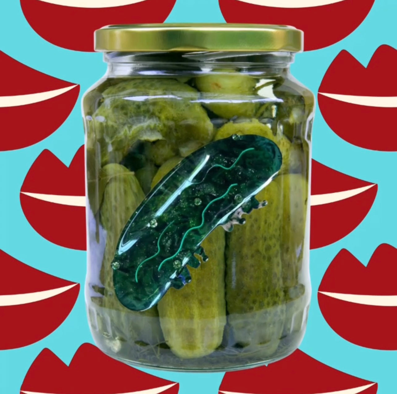 Blingy Pickle Hair Claw – Pickleball Besties